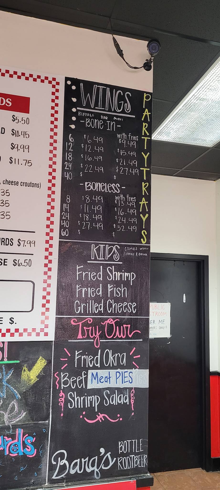 Menu at Burger Me restaurant, Brusly