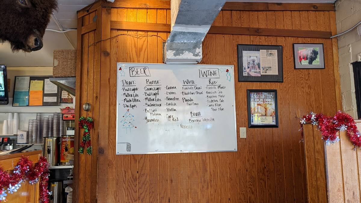 Menu at Buffalo Grill restaurant, Little Rock, Rebsamen Park Rd