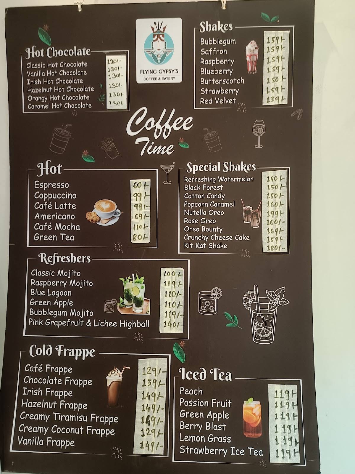 Menu at CAFE FLYING GYPSYS, Pune