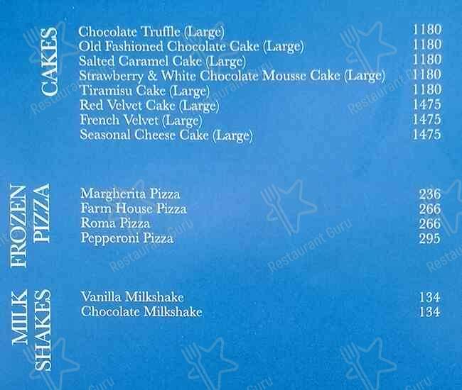 Menu at French Loaf Bakery and Cake Shop TTK Nagar Alwarpet, Chennai ...
