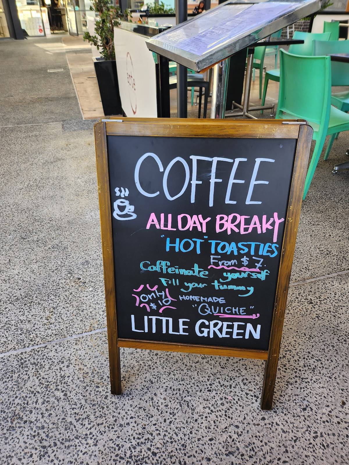Menu at Little Green Cafe, Upper Mount Gravatt