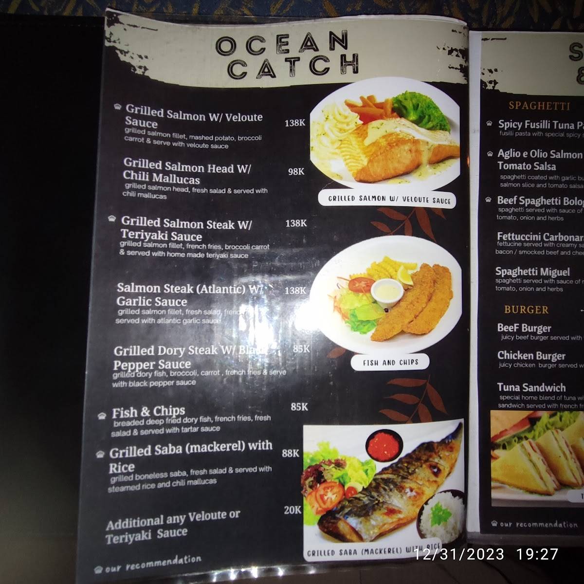 Menu at Teras Cafe, Batam