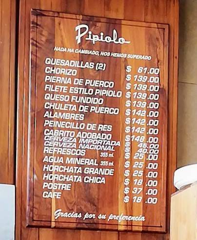 Menu at Carnes Asadas Pipiolo - Circunvalación restaurant, Guadalajara ...