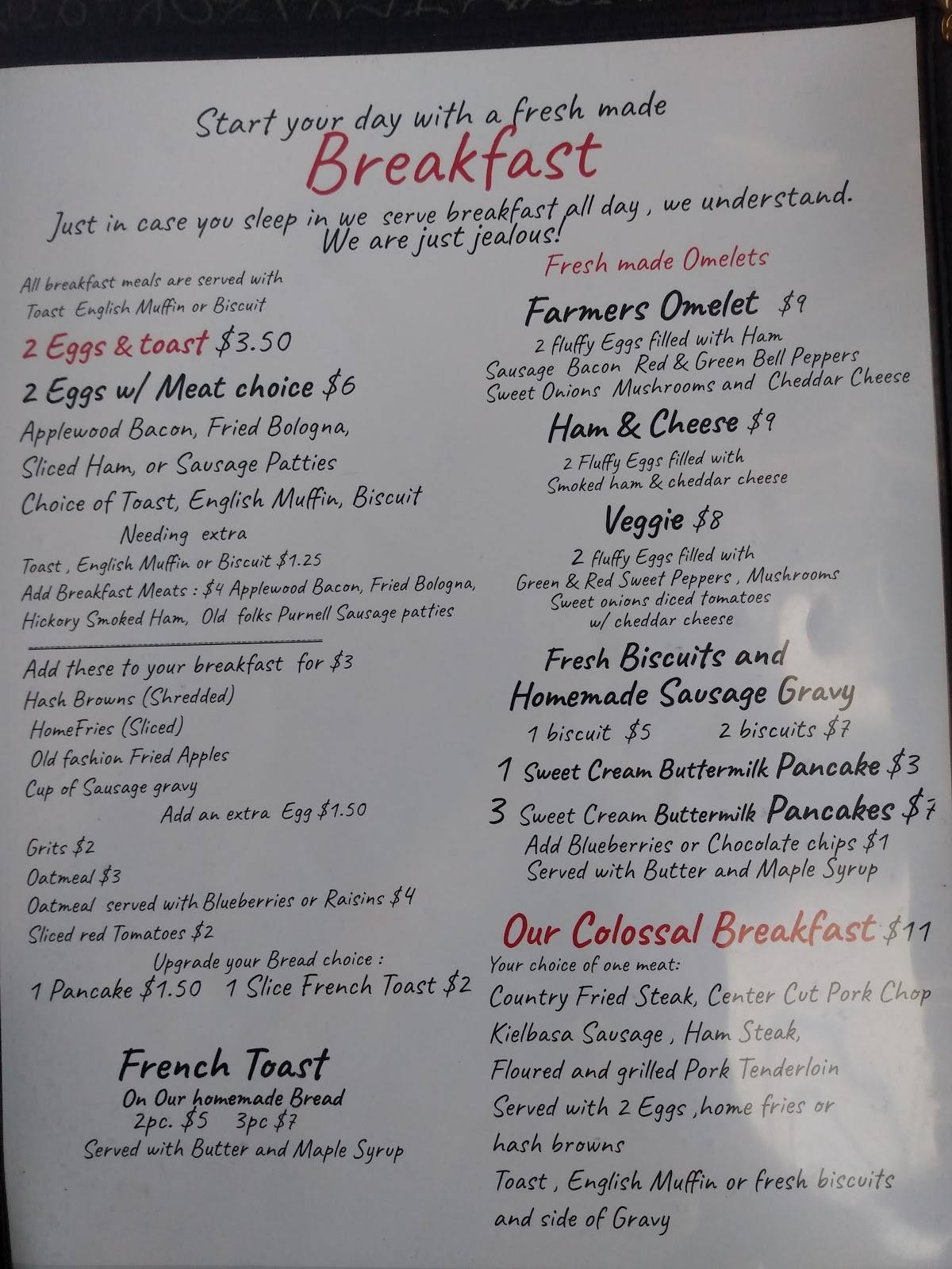 Menu at Carriage Inn Restaurant, Enon
