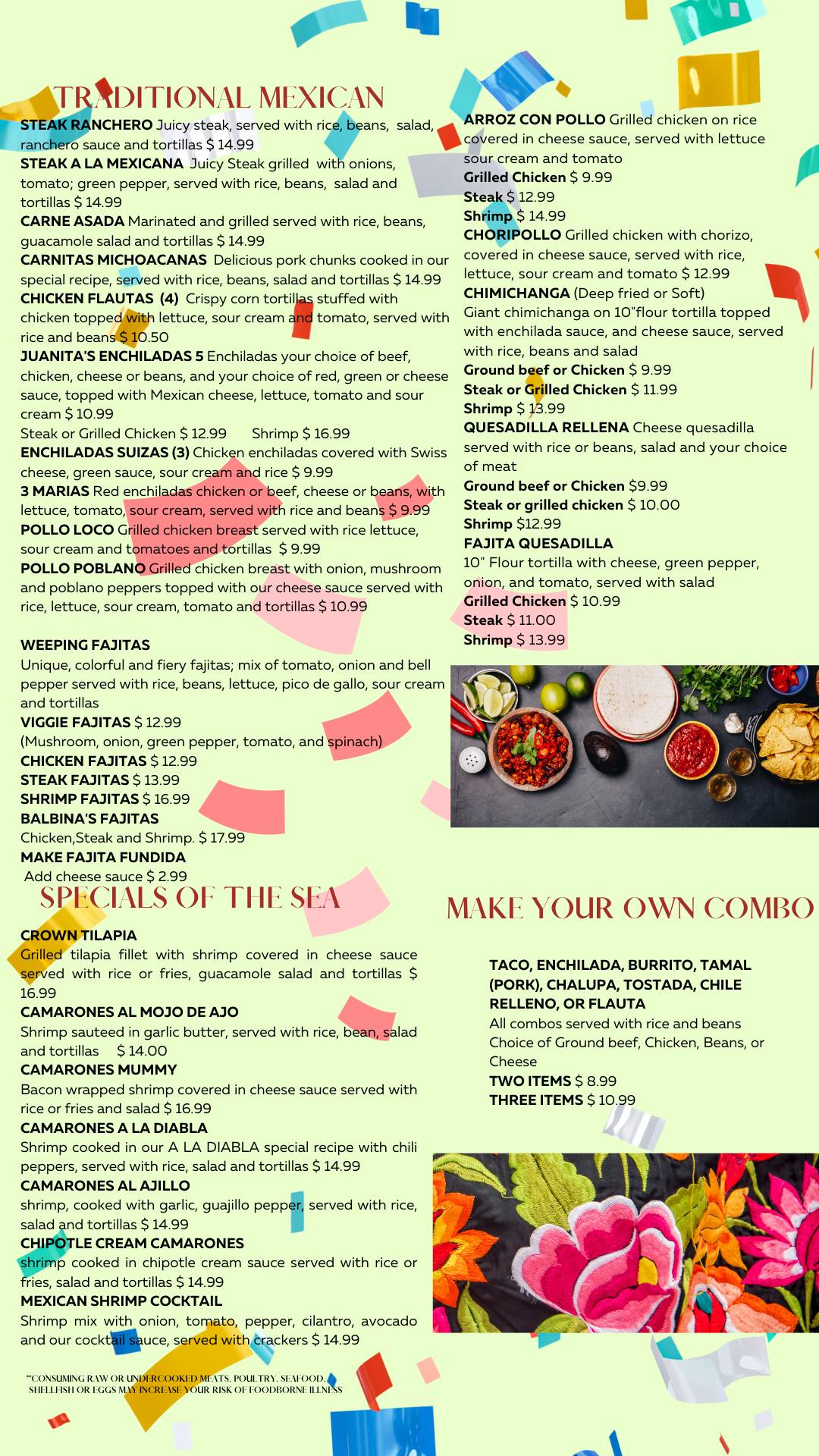 Menu at Casa Balbina Mexican Cuisine & Pancake House restaurant, Crown ...
