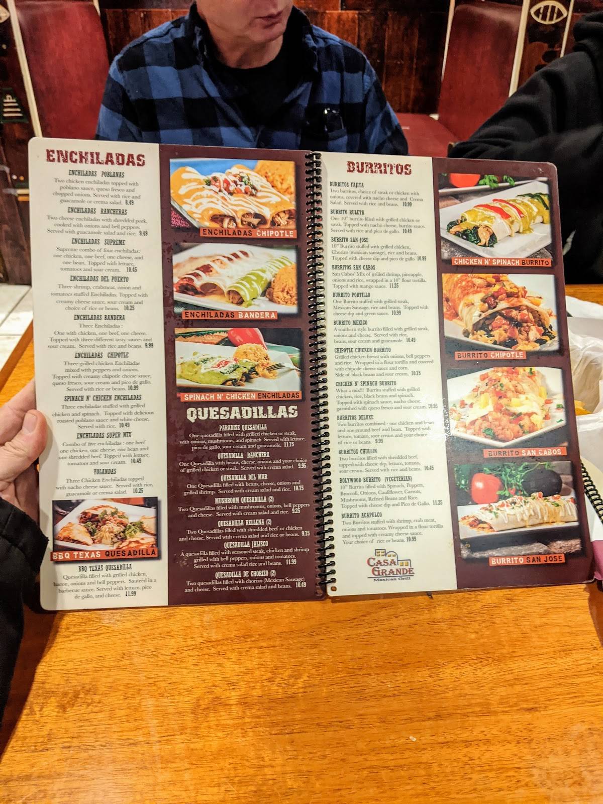 Menu at Casa Grande Mexican Restaurant, Hicksville