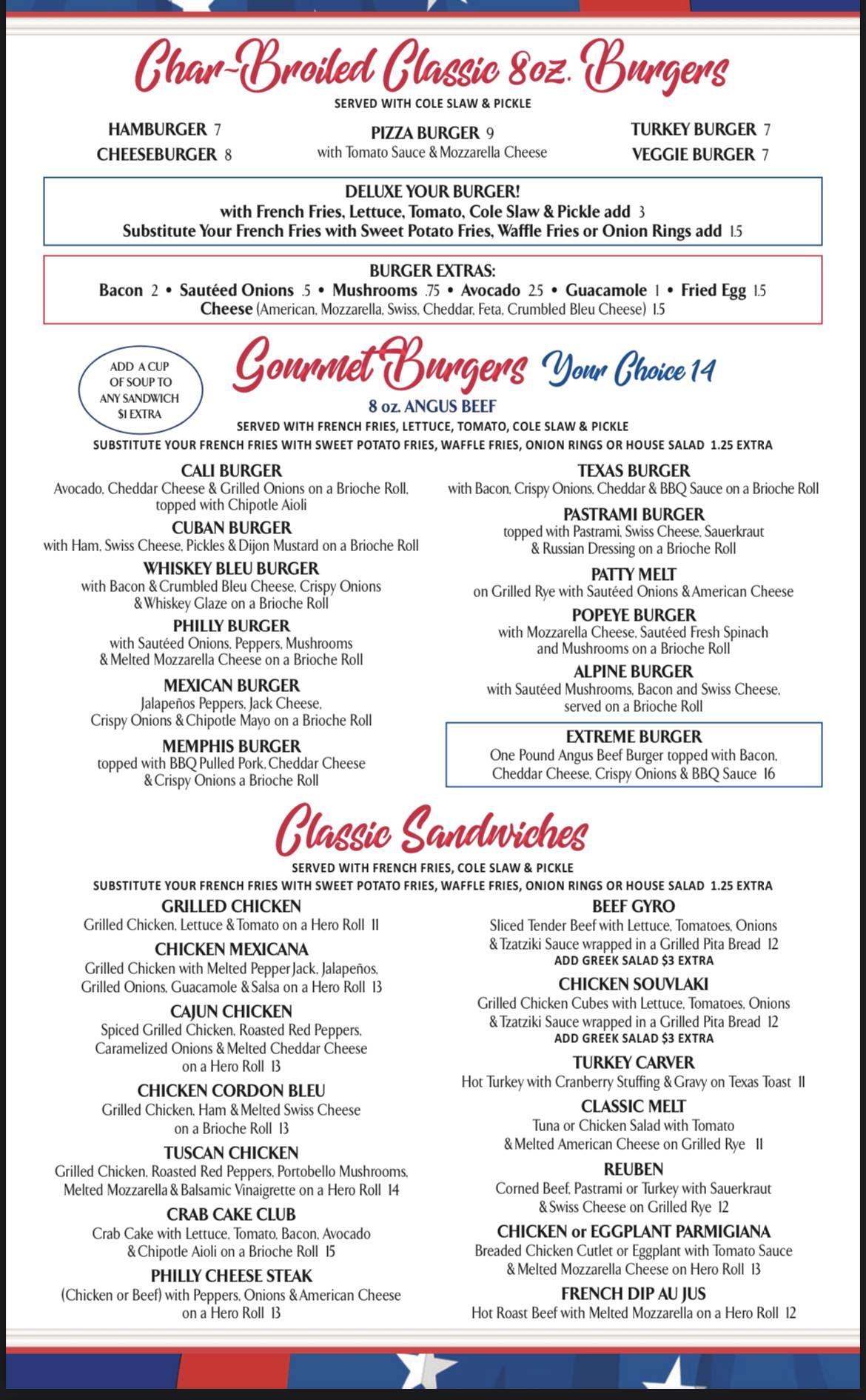 Menu at Casi's Family Diner And Restaurant, Liberty