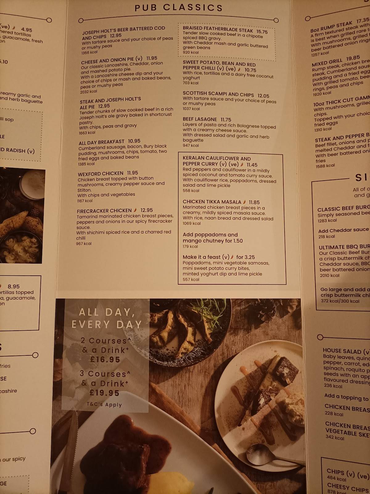 Menu at Cat & Lion pub & bar, Warrington