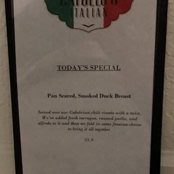 Menu at Catullo’s Italian pub & bar, Jacksonville, -2 San Pablo Rd S