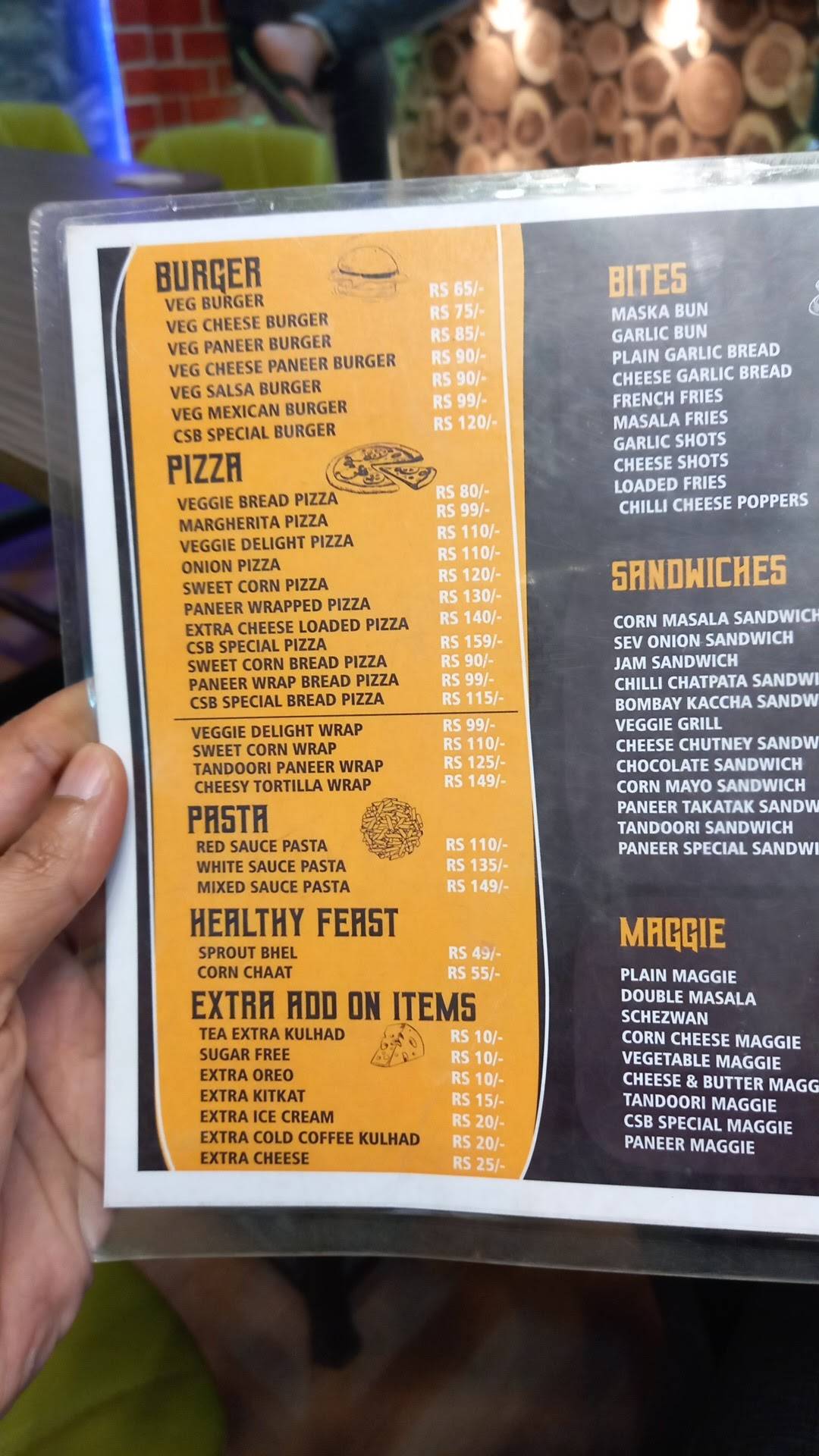 Menu at Chai Sutta Bar Agartala, Agartala