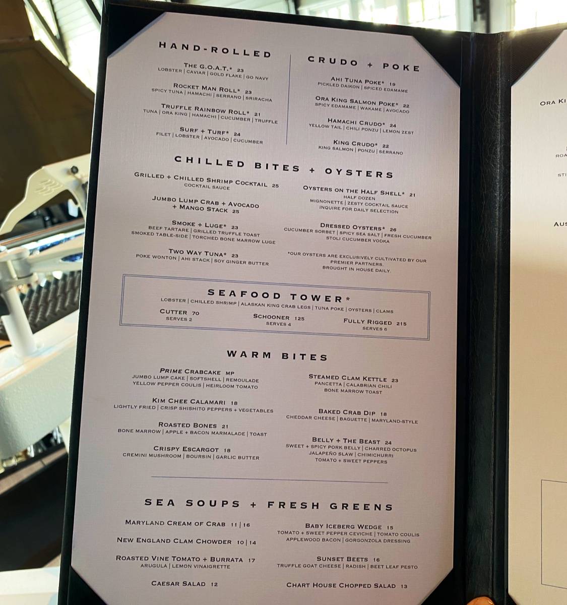 Menu at Chart House Prime steakhouse, Annapolis