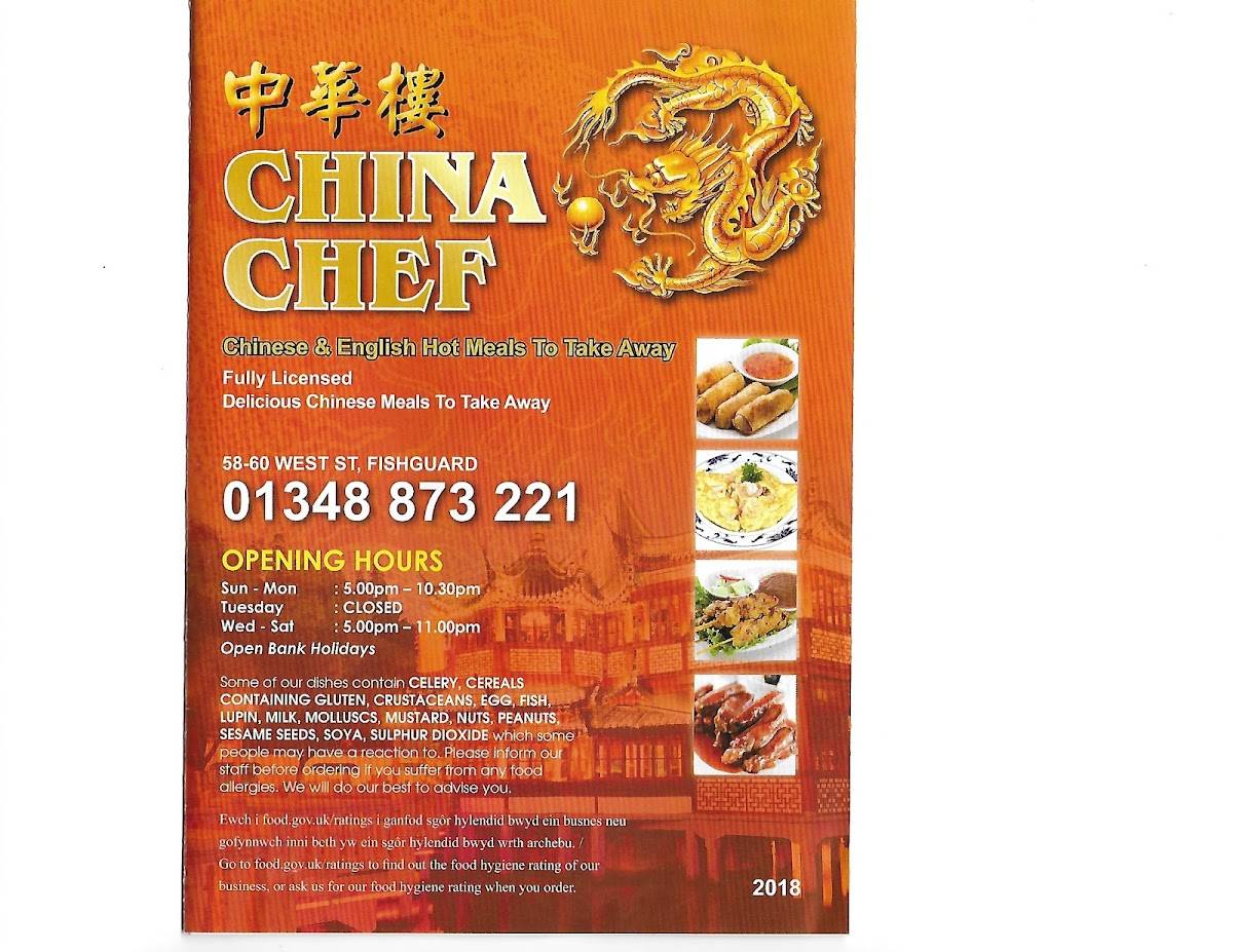 Menu at China Chef fast food, Fishguard