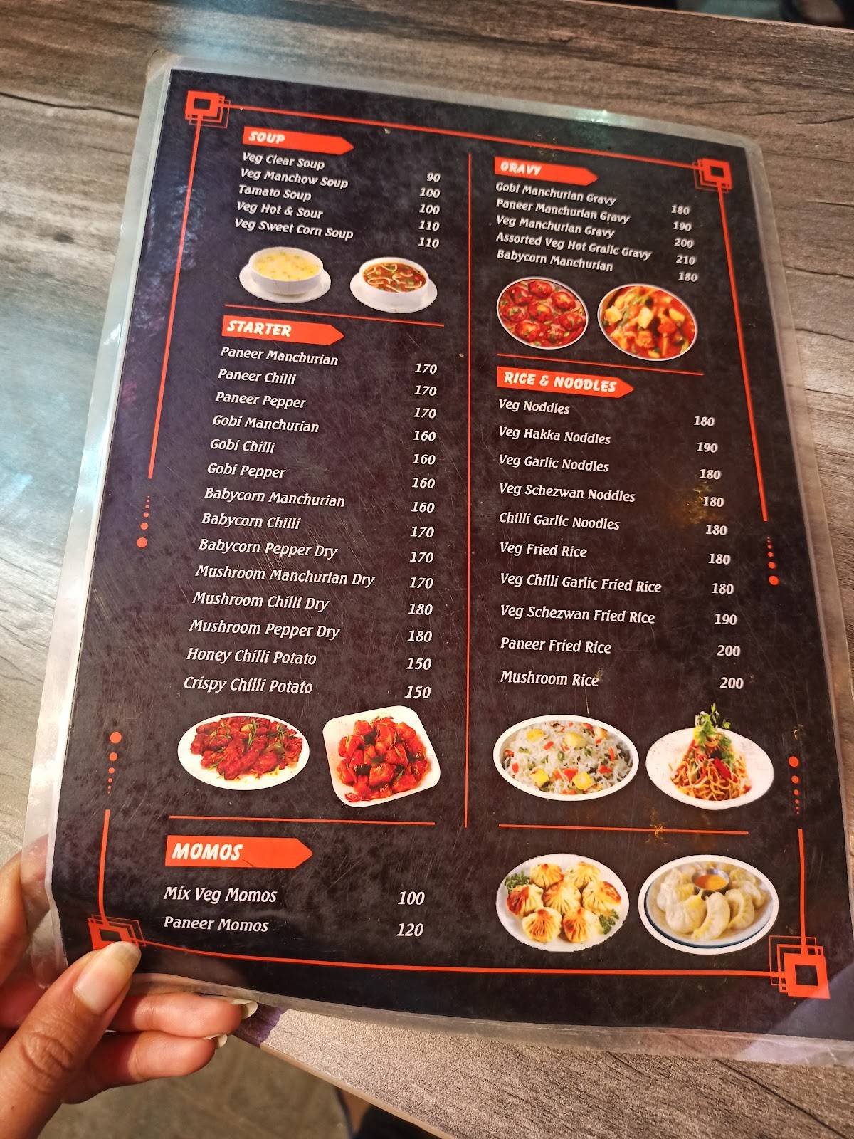 Menu at Chowpatty House, Bengaluru