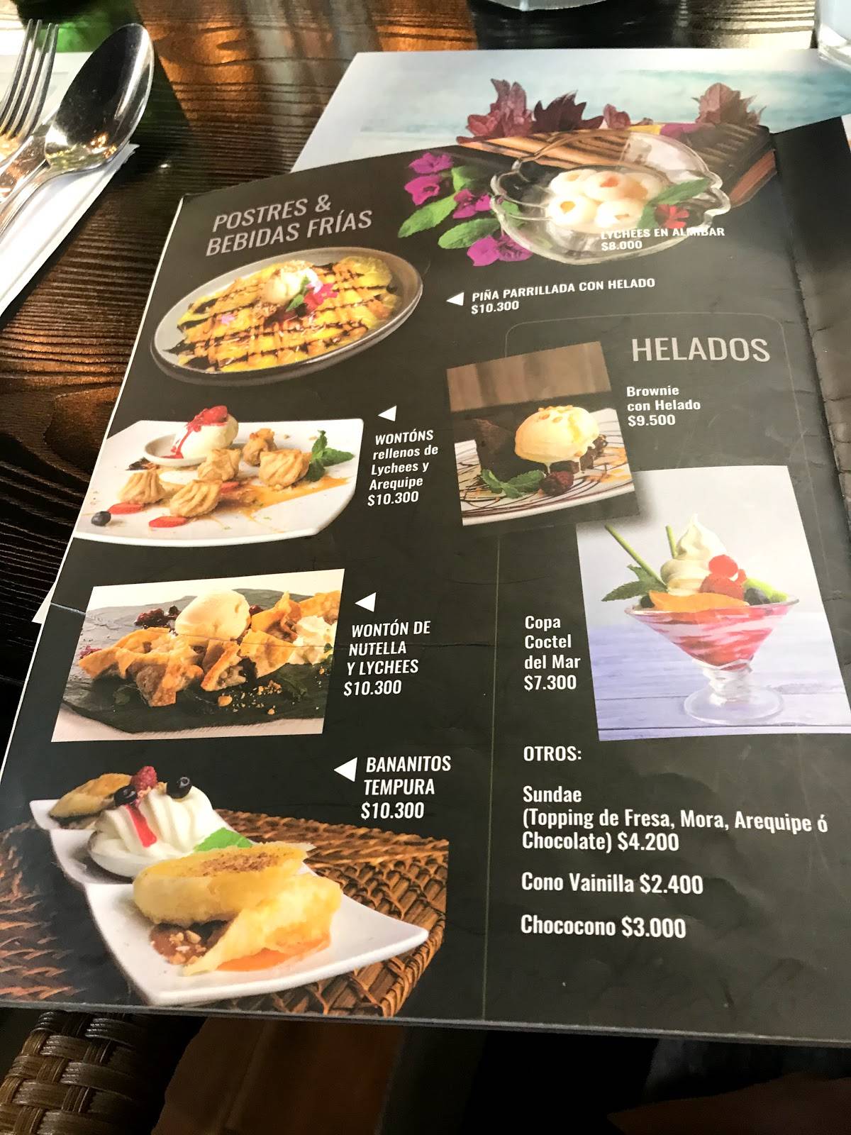 Carta del restaurante Coctel del Mar, Bogotá, Av. Cra 19 #123-26