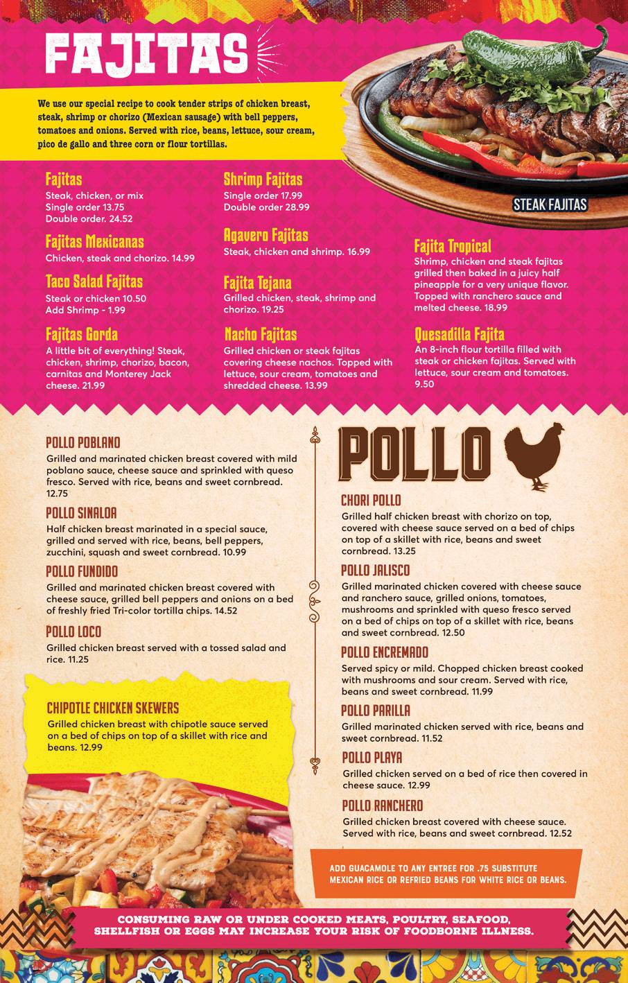 Menu at Agavero Grill & Cantina restaurant, Collinsville