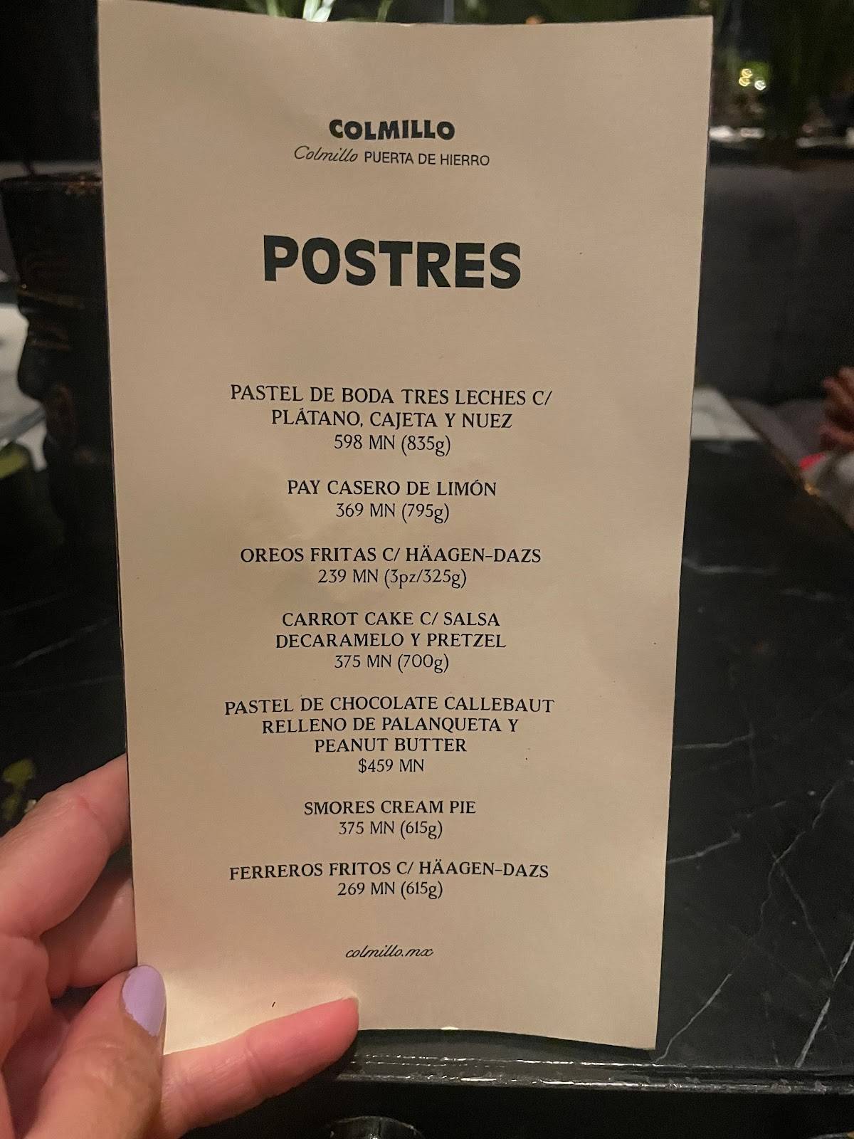 Carta de Colmillo Puerta de Hierro - Steakhouse "Regio", "HQ-Street ...