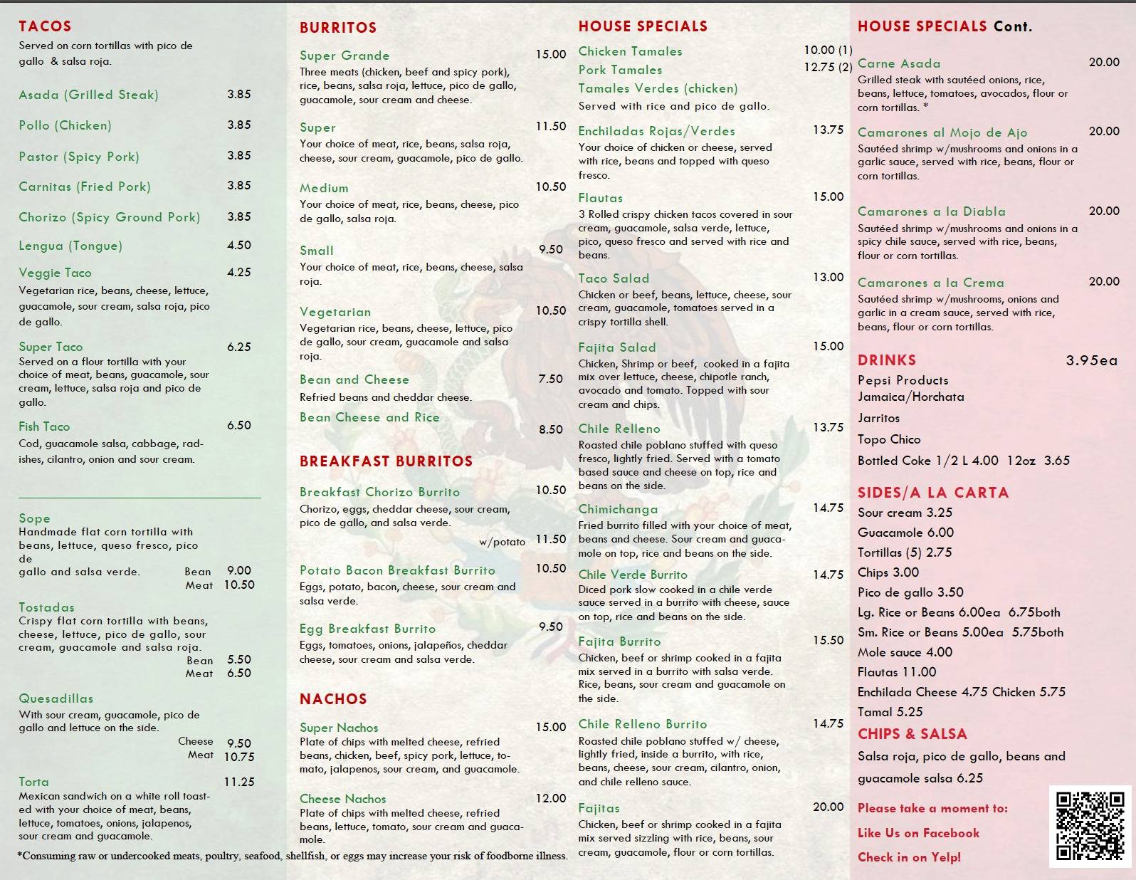 Menu at La Rockita 9th & Circle restaurant, Corvallis, 922 NW Circle ...