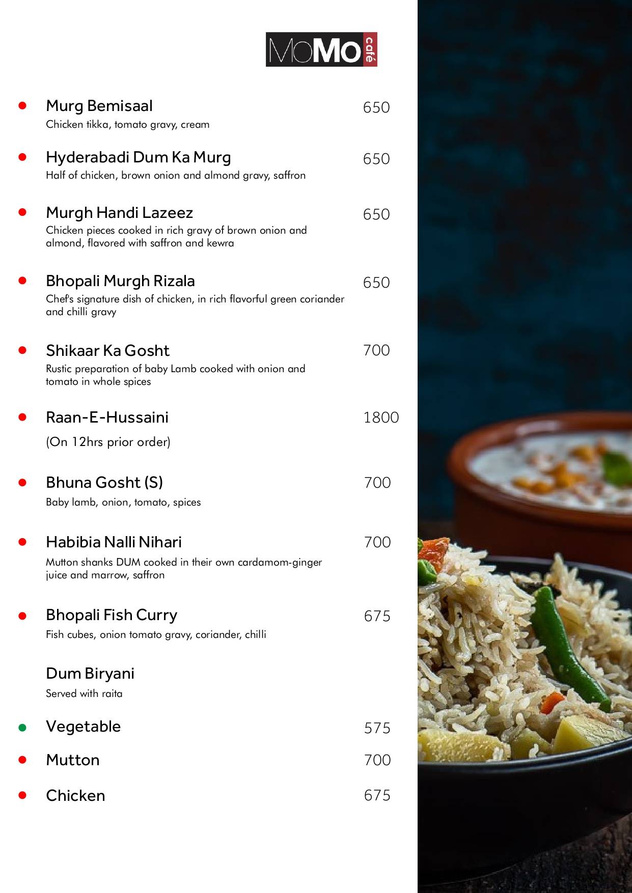 Menu at Courtyard by Marriott Bhopal, Bhopal