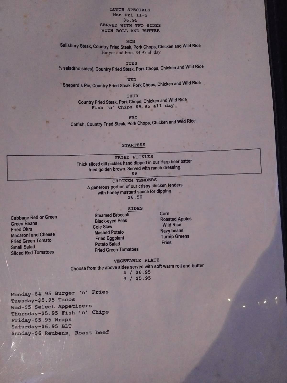 Menu at Dan McGuinness Pub, Southaven, Goodman Rd E