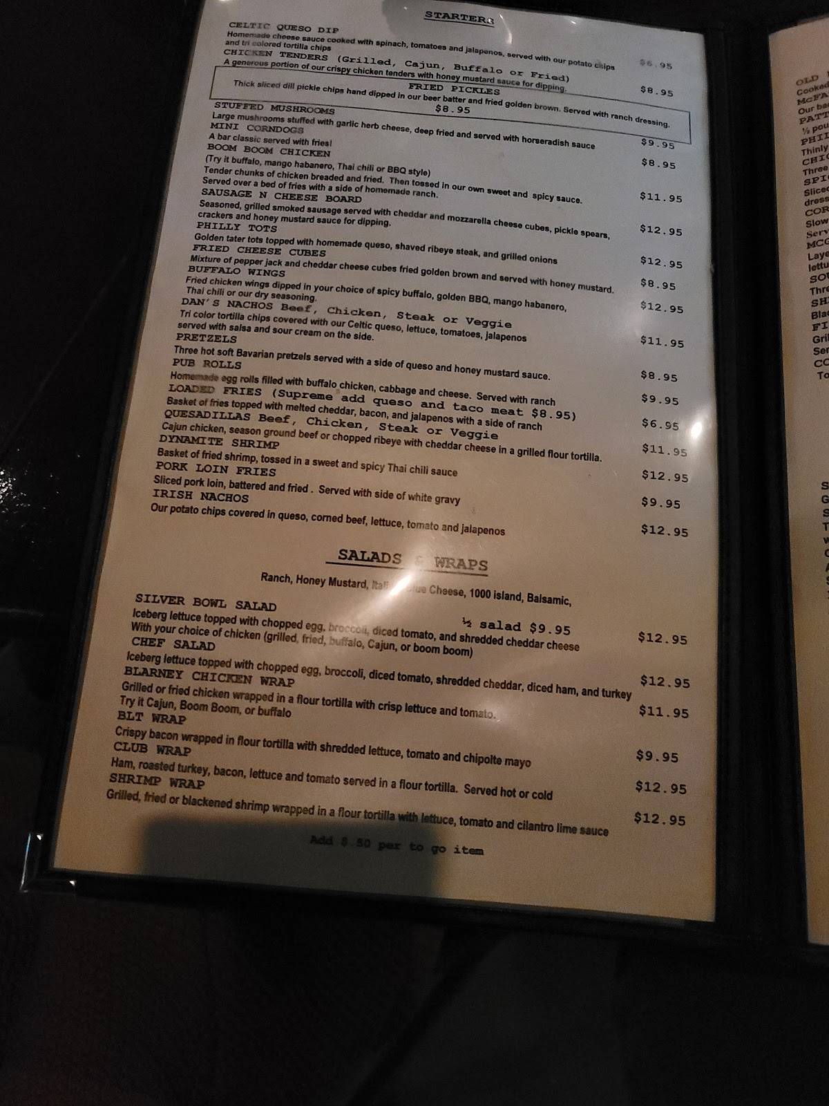 Menu at Dan McGuinness Pub, Southaven, Goodman Rd E