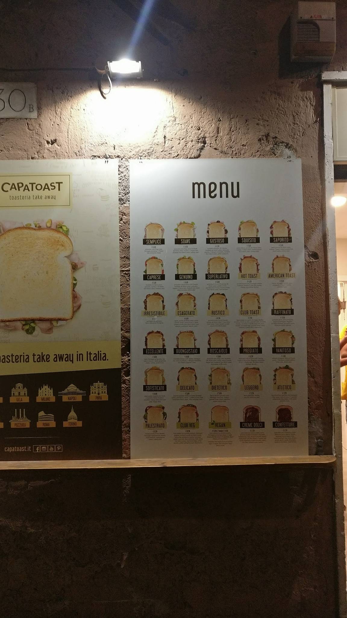 Menu at Dar Poeta Alla Scala pizzeria, Rome