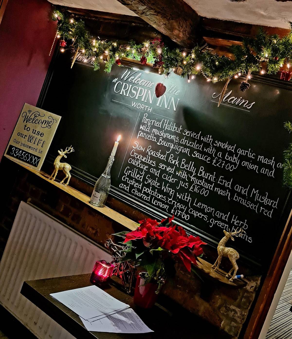 Menu at St Crispin Inn pub & bar, Deal
