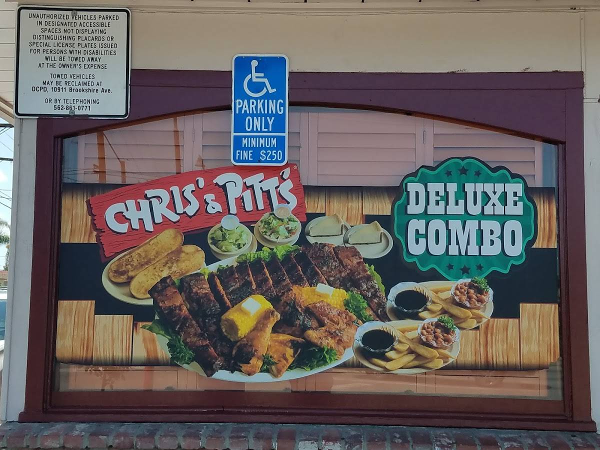 Menu at Chris & Pitts BBQ Restaurant, Downey
