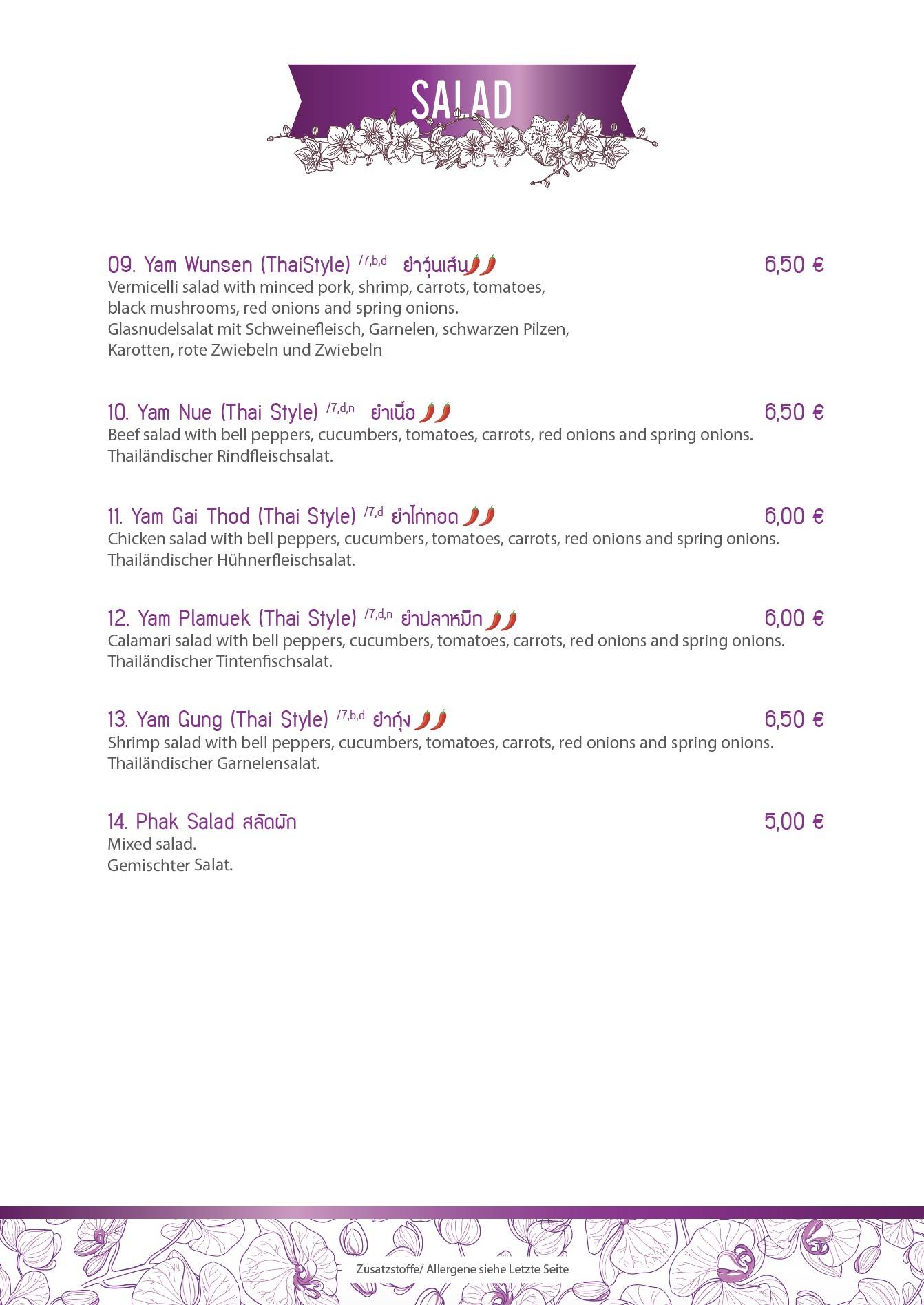 Speisekarte von Rod Thai - Taste of Thailand restaurant, Dudeldorf