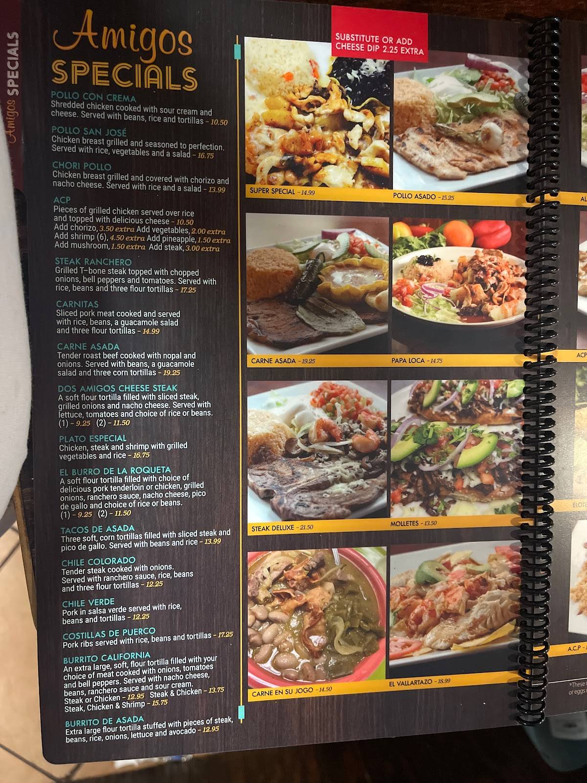 Menu at El Sarape Mexican Restaurant, Hickory