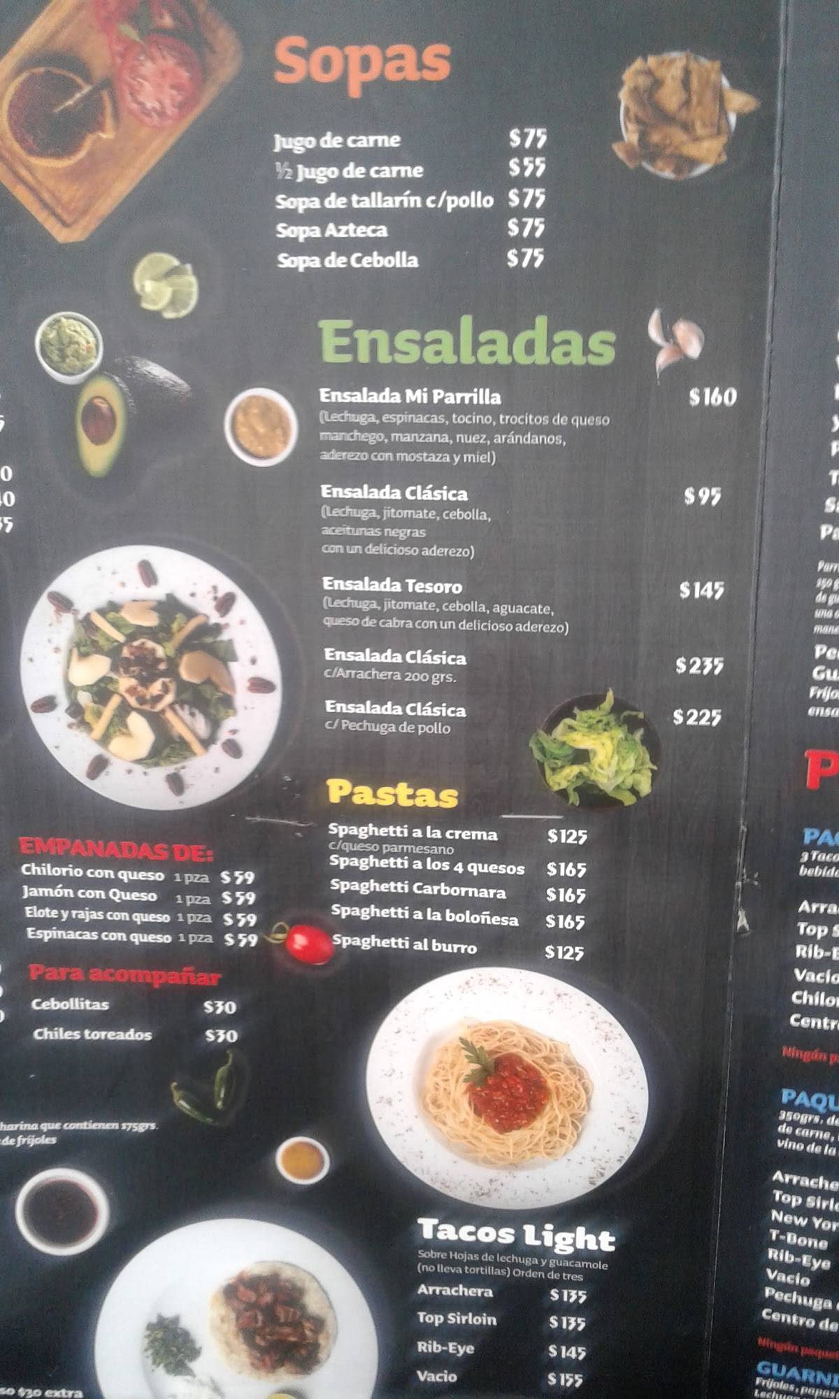 Carta del restaurante El Tesoro del Sonora, Ciudad del México, Pedro ...