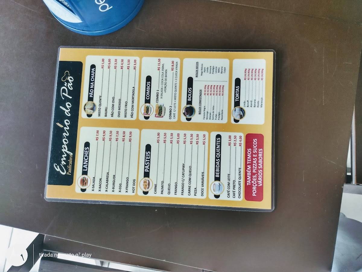 Menu em Emporio do Pão, Curitiba, R. Vicente de Carvalho