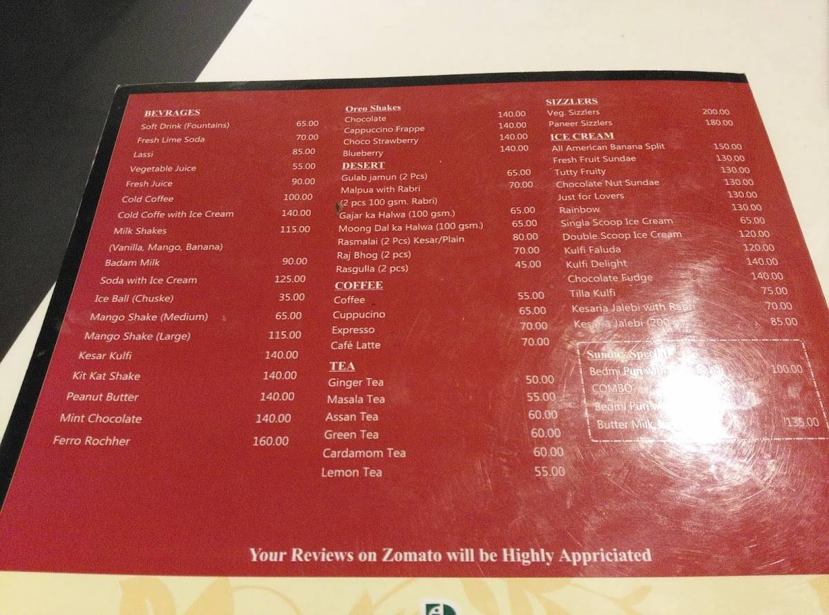 Menu at Evergreen Restaurant & Sweet House, New Delhi