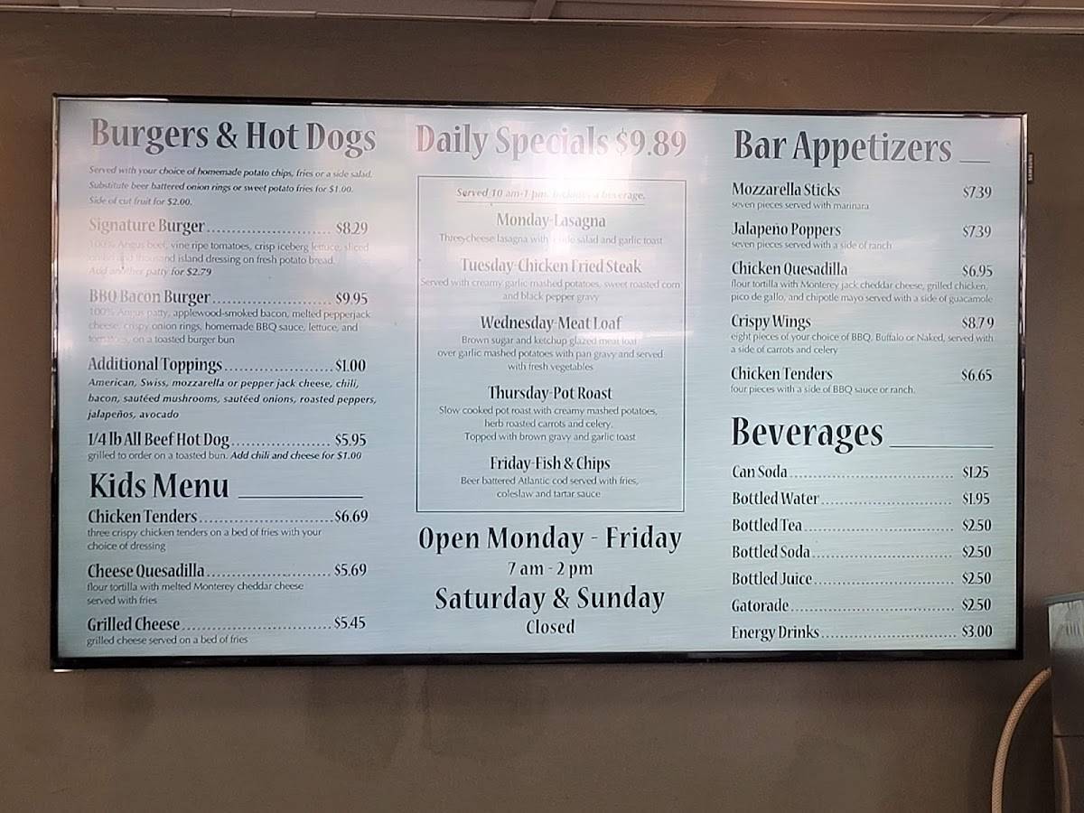 Menu at Flightline Cafe, Naval Air Station Point Mugu