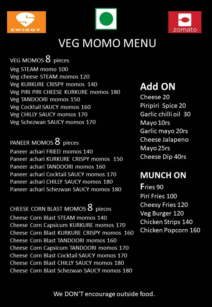 Menu at FOOD COMA MOMOS, Navi Mumbai