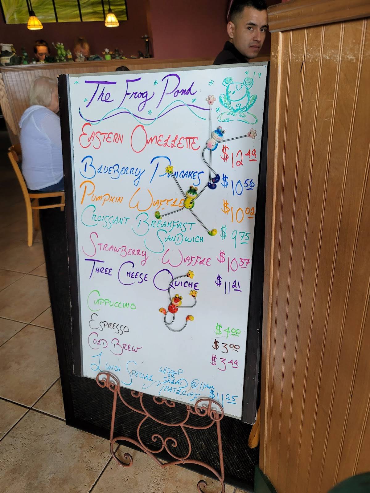 Menu at Frog Pond restaurant, Saint Pete Beach