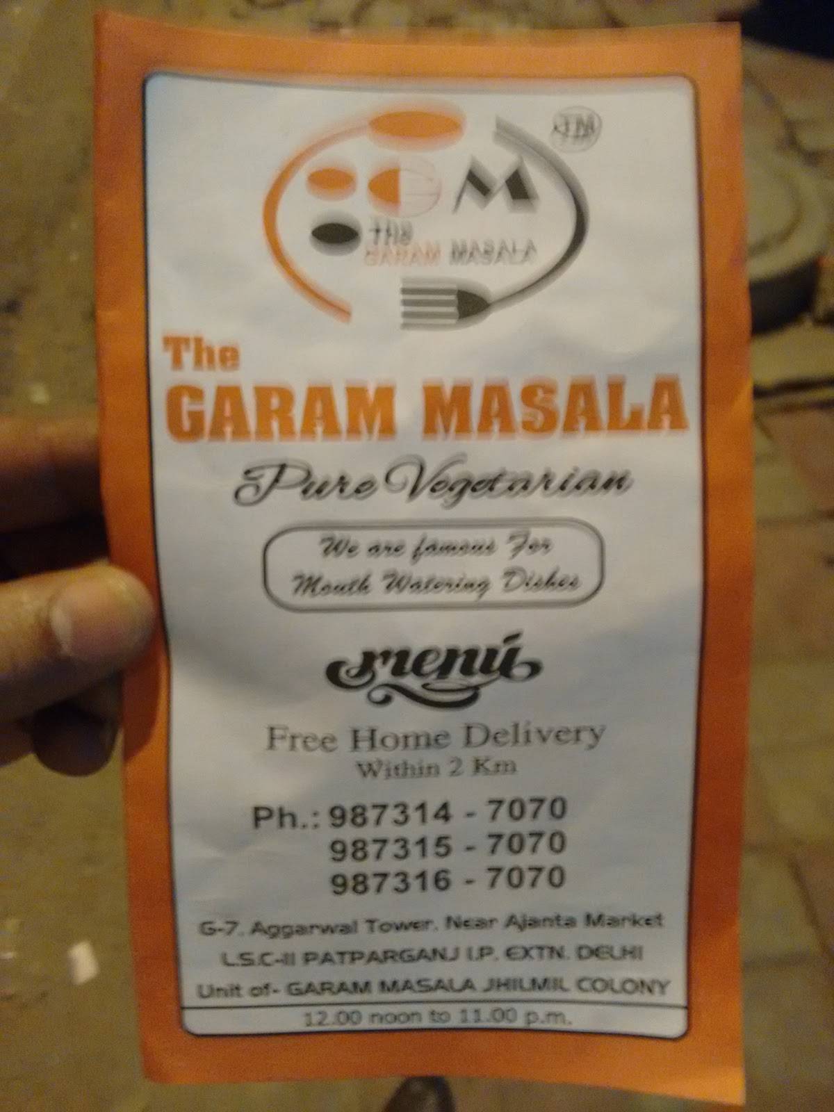 Menu at Garam Masala - Indian and Chinese, Delhi, 40