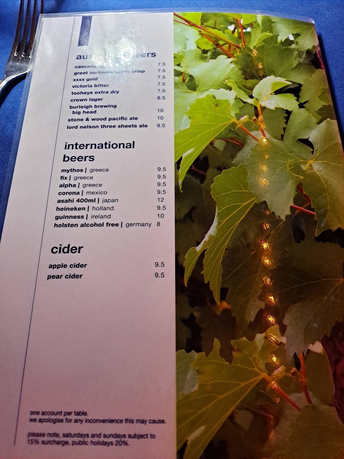 Menu at George's Paragon Seafood Restaurant - Sanctuary Cove, Hope ...