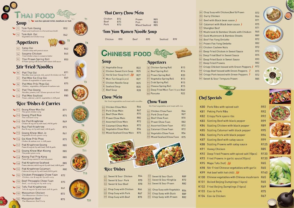 Carta de Good Flavour Chinese Restaurant Elardus Park, Pretoria