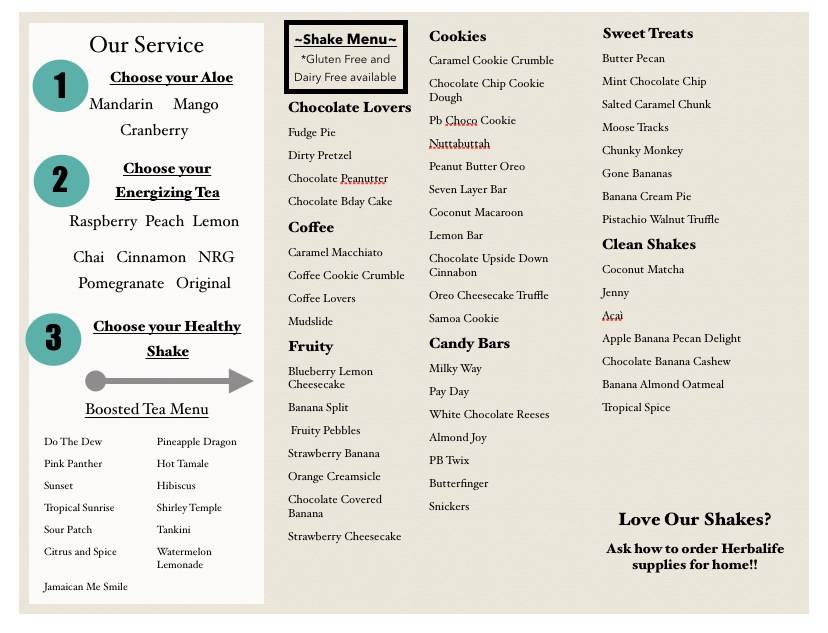 Menu at Good Life Nutrition pub & bar, Wareham