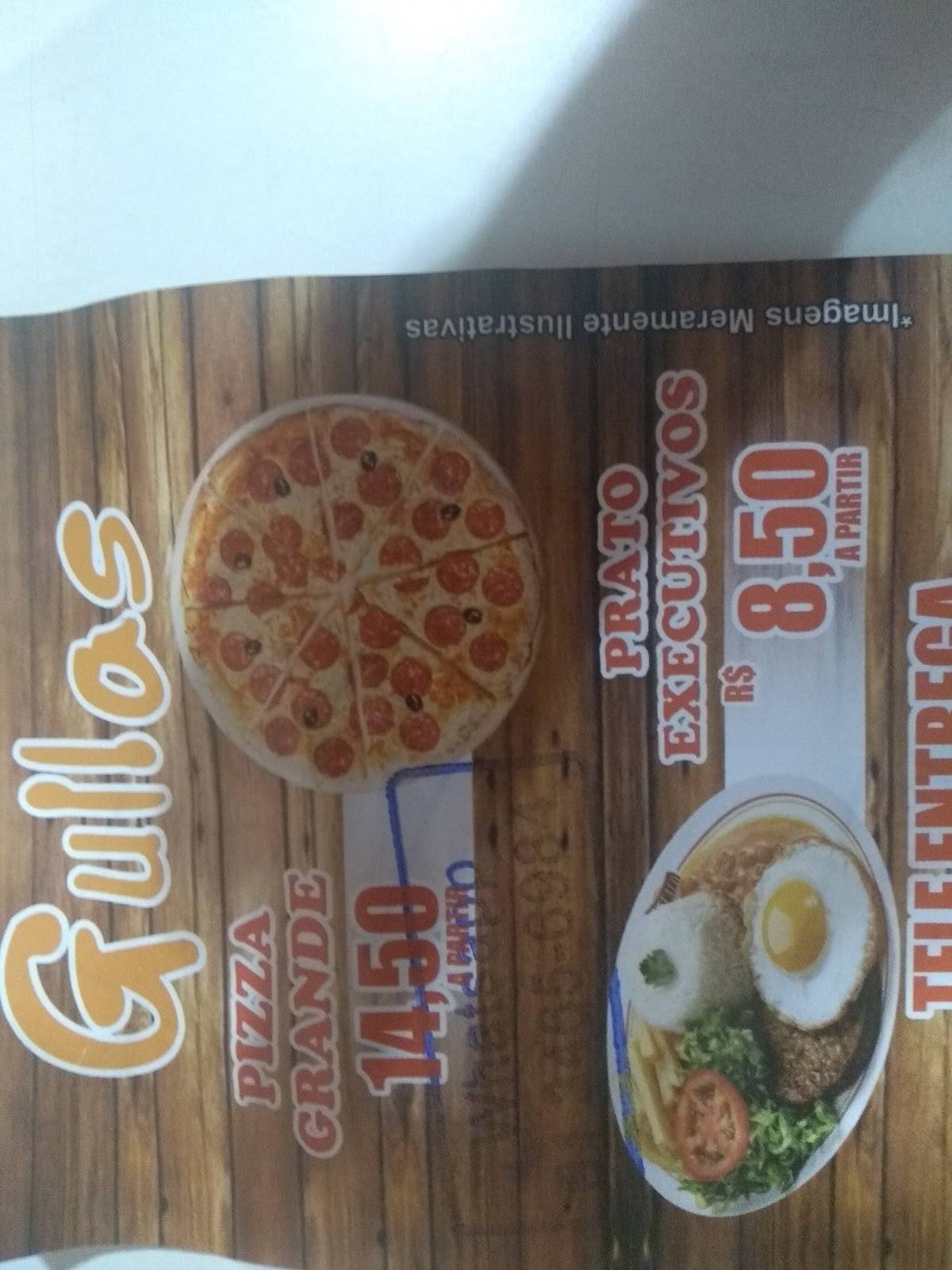 Menu at Gullas Estrutural restaurant, Brasília