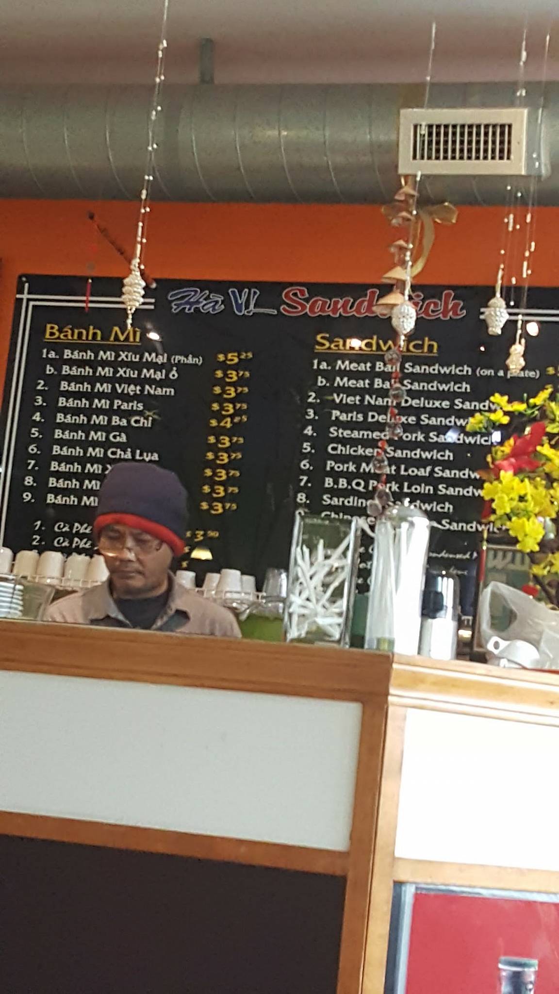 Menu at HA VL Vietnamese Noodle Soup restaurant, Portland