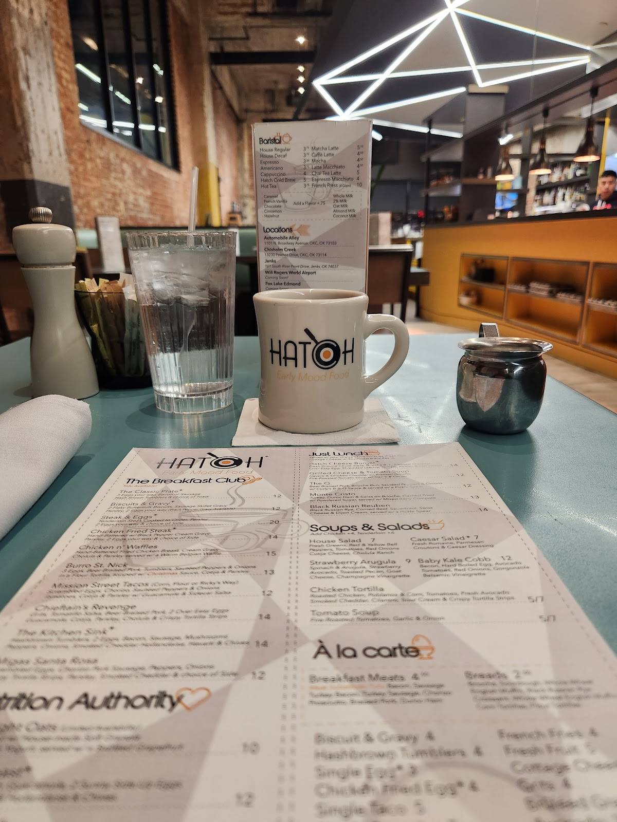 Menu at Hatch Early Mood Food restaurant, Oklahoma City, 1101 N ...