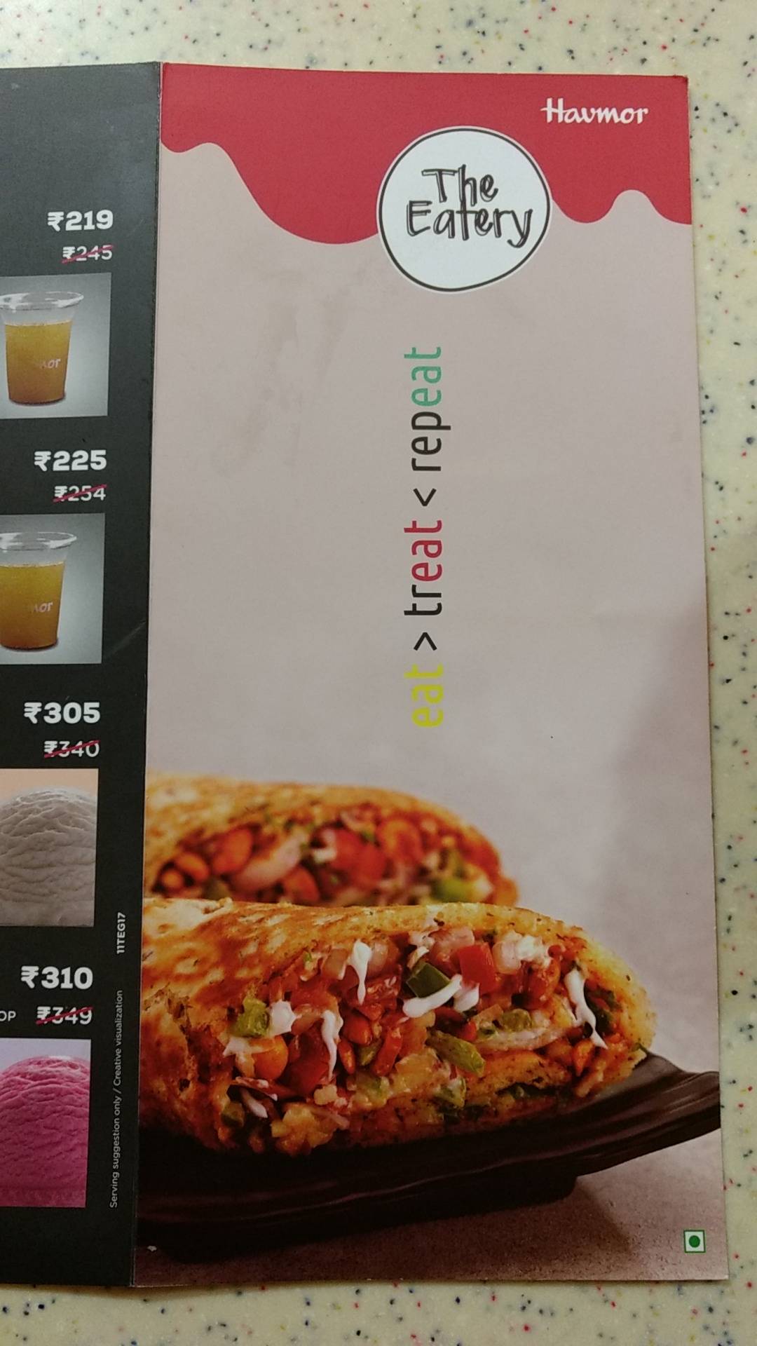Menu at Havmor Havfunn Eatery, HOCCO Eatery, Vadodara, Ruchi-2