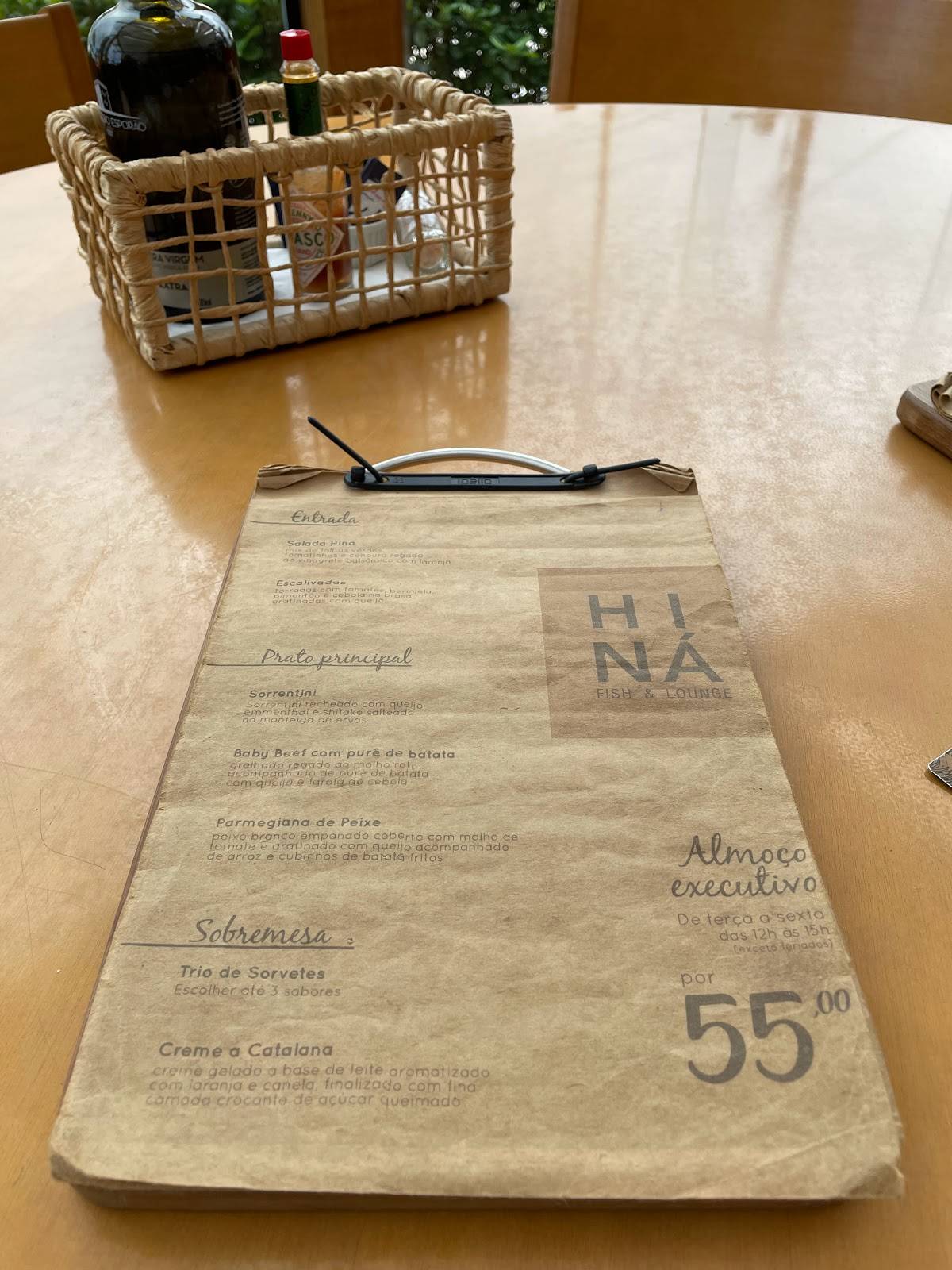 Menu em Hiná Fish & Lounge restaurante, Santos