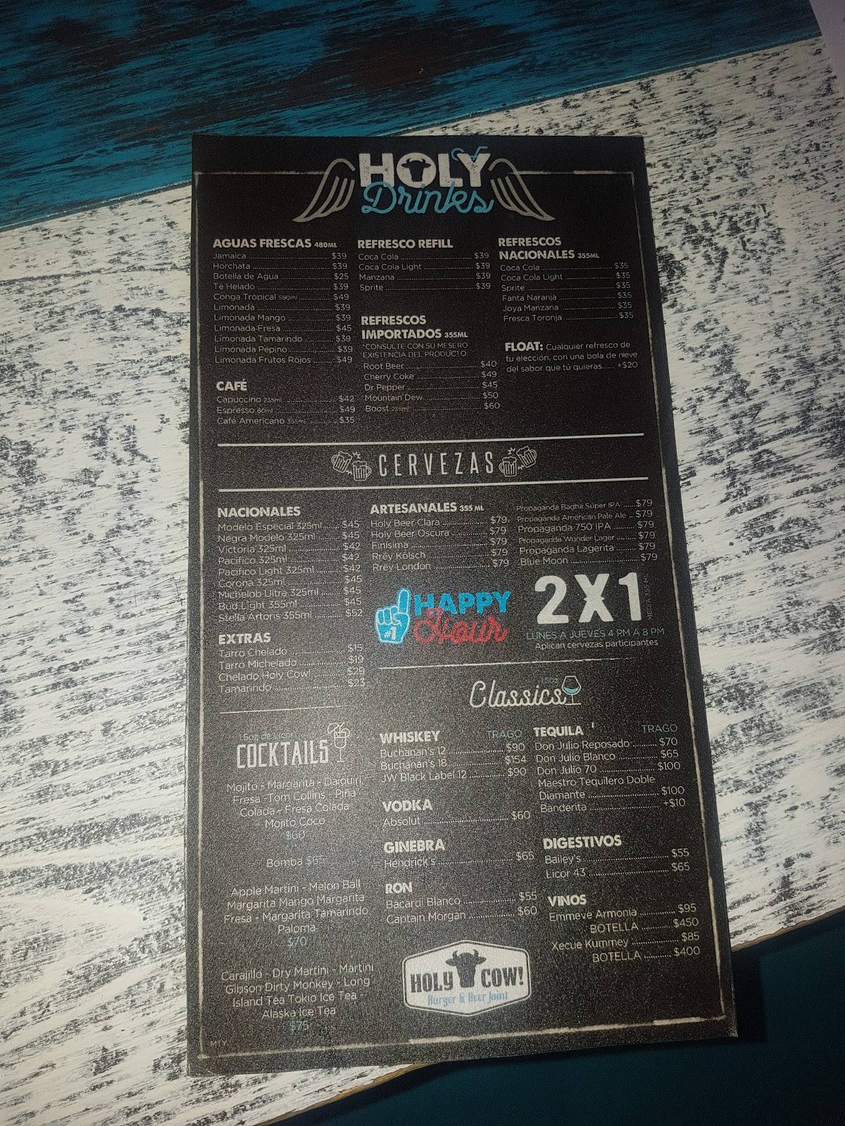 Menu at Holy Cow! Burger & Beer Joint - Linda Vista restaurant ...
