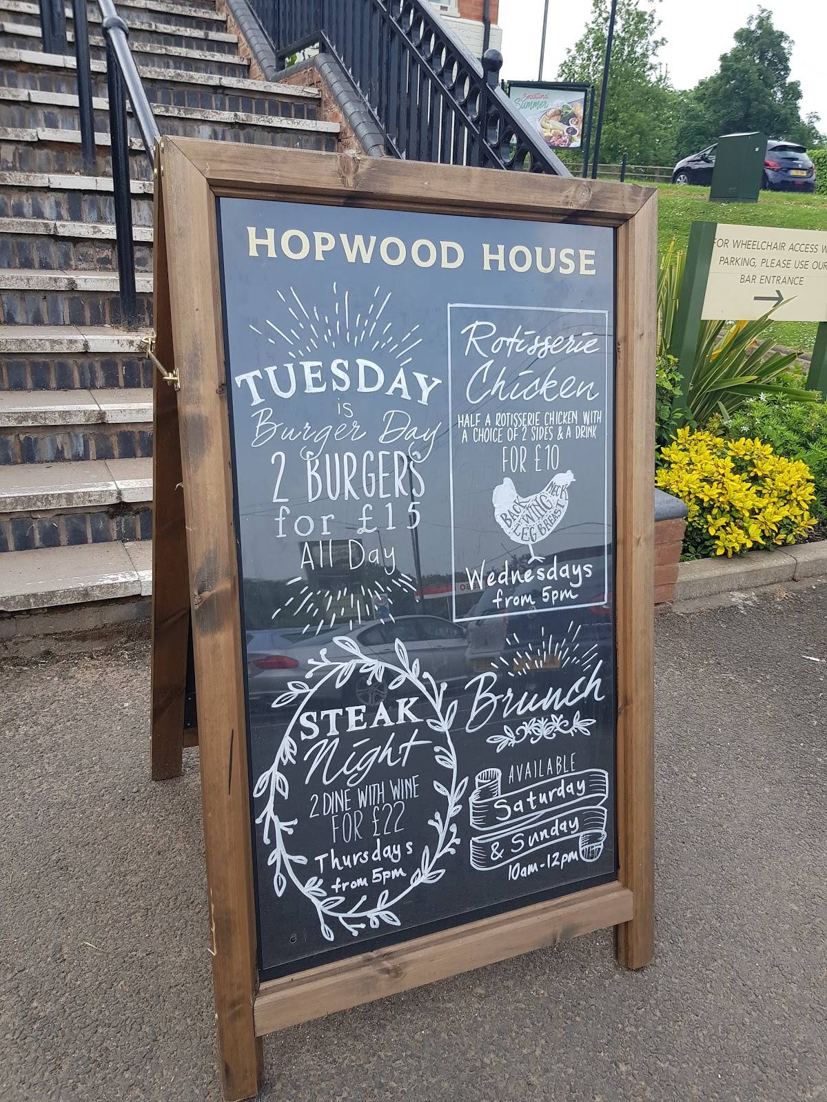 Menu at Hopwood House pub & bar, Alvechurch, Canal Side