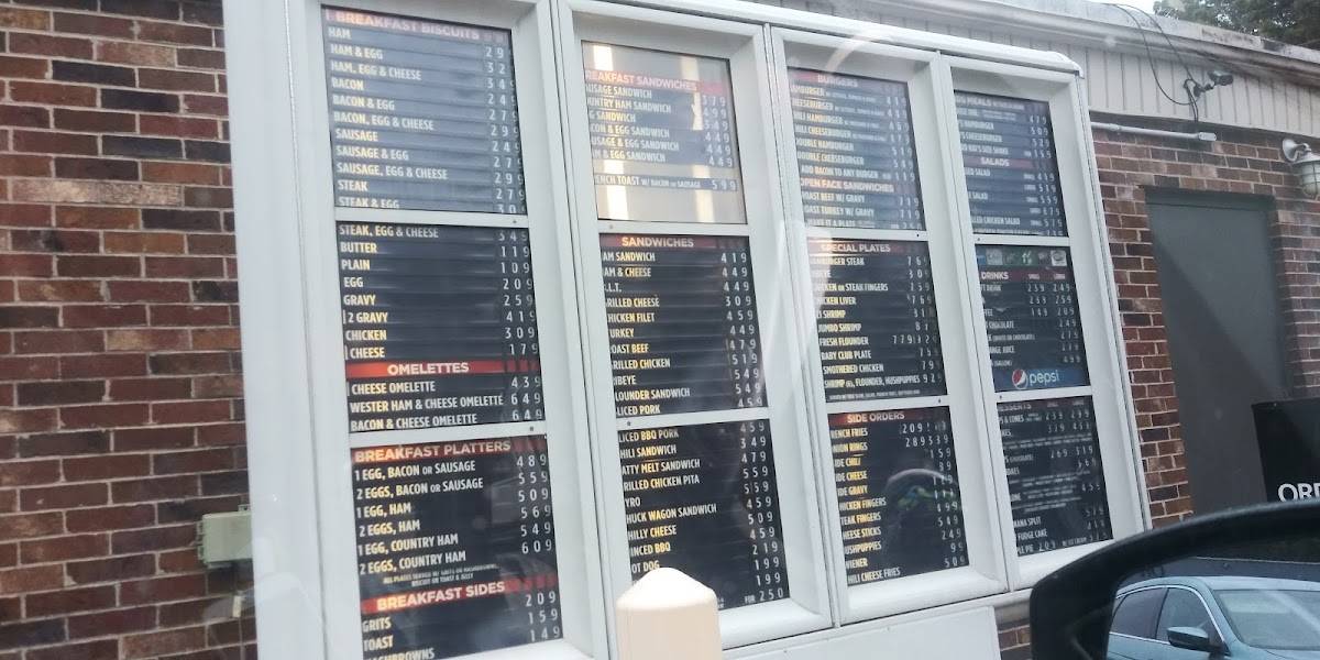 Menu at Huddle restaurant, Easley