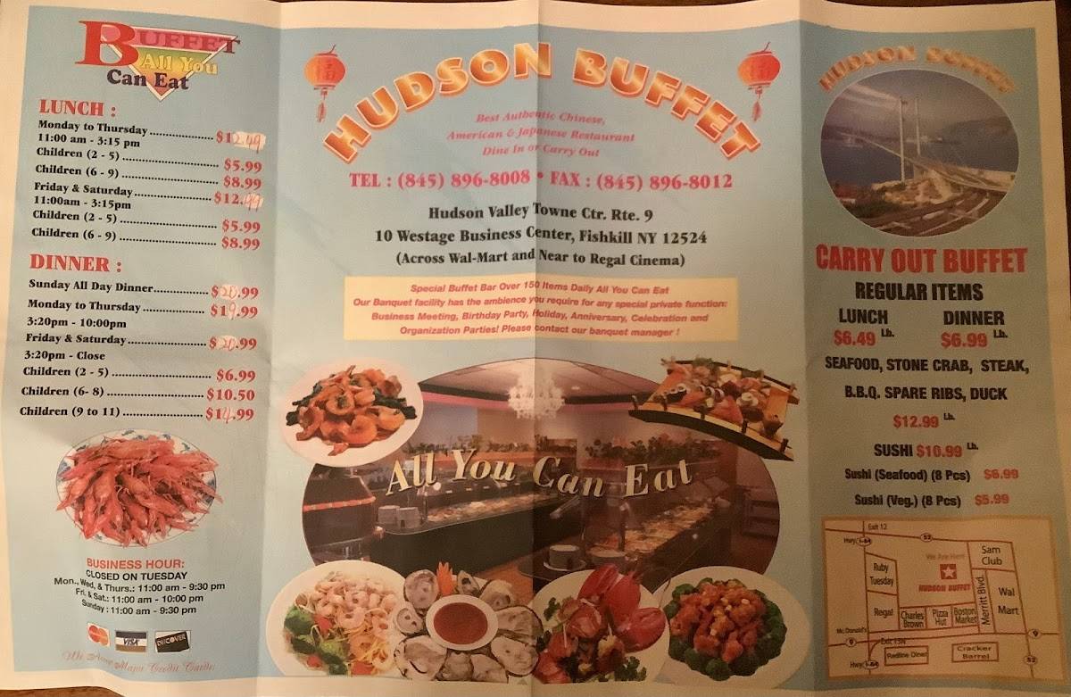 Menu at Hudson Buffet restaurant, Fishkill, 18 Westage Dr suite 10