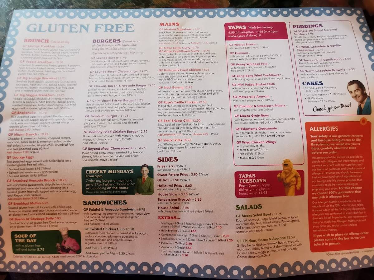 Menu at Ponto Lounge restaurant, Hull
