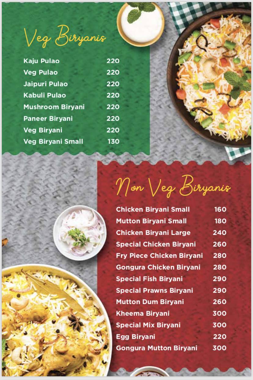 Menu at Bahar Biryani Cafe Restaurant-Dilshuknagar, Hyderabad